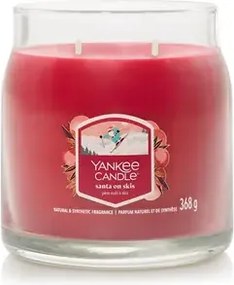 Yankee Candle SANTA ON SKIS Signature střední
