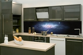 DIMEX | Fototapeta do kuchyně Galaxie KI-260-234 | 260 x 60 cm | černá, modrá