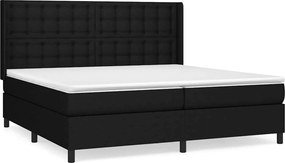 Box spring postel s matrací černá 200x200 cm textil 3131779