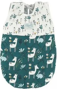 Petitcollin Spací vak zeleno-bílý pro panenky 36-40 cm / od 18 měsíců