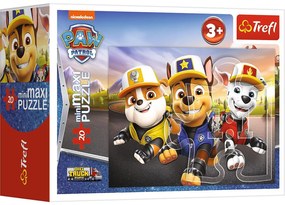 Trefl Minipuzzle miniMAXI 20 dílků Tlapková patrola/Paw Patrol 4 druhy v krabičce 11x8x4cm 24ks v boxu