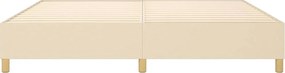 Rám postele s boxspringem krémový 200 x 200 cm textil 3120990