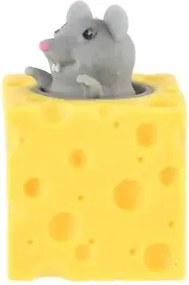 TEDDIES Mačkací myška v sýru / Antistresová hračka / 2 barvy / od 3 le