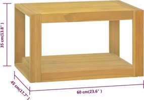 Nástěnná koupelnová skříňka 60 x 45 x 35 cm masivní teak 338234
