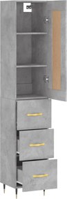 Skříň highboard betonově šedá 34,5x34x180 cm kompozitní dřevo 3200181
