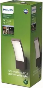 Philips Splay LED 12W antracit / Venkovní nástěnné svítidlo / 1200lm /
