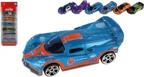 TEDDIES Auto sportovní 6 ks 8 cm / Hračka / Kov/plast / Volný chod / o