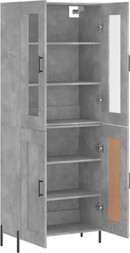 Skříň highboard betonově šedá 69,5x34x180 cm kompozitní dřevo 3198349