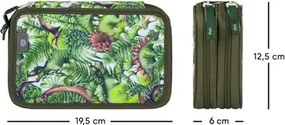 BAAGL Školní penál dvoupatrový Dinosaurus  / 20x13.5x4 cm