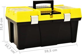 Box na nářadí plast 595 x 337 x 316 mm žlutý 146270