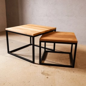 Wudboys Konferenční stolky - Sestava Flat Series Barva kovu: Bílá, Dřevo: Buk, moderní skandinávský styl