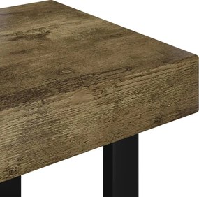 vidaXL Konferenční stolek a černý 90 x 45 x 40 cm MDF a železo [286100] Barva: světle hnědá