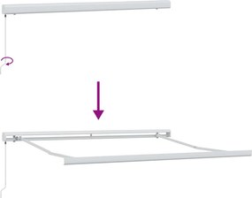 Stahovací markýza Světle šedá 300 x 250 cm Plátno a hliník 3330099