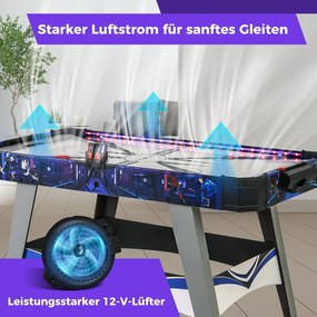 Costway Air Hockey Table Poháněný hokejový stůl s 2 posuvníky a puky