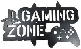 Dřevěná dekorace Gaming zone černá