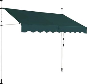 Costway Upínací markýza 350 cm široká balkónová markýza bez vrtání, odolná proti