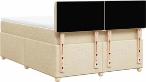 Box spring postel s matrací krémová 140x190 cm textil 3286687