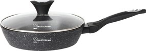 Černá mramorová pánev s víkem Non-stick 28CM Masterpan Premium