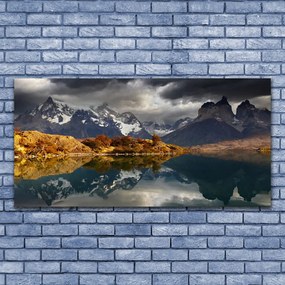 akrylový obraz Hora Jezero Krajina 120x60 cm