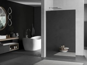 Mexen Kioto L, sprchová zástěna Walk-In 100 x 200 cm, 8mm sklo vzor zrcadlo, chromový profil, 800-100-103-01-50