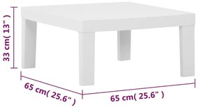 vidaXL Marketos 4dílná zahradní sedací souprava s poduškami plast bílá