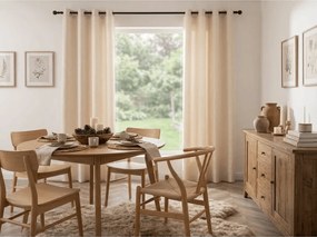 Zatemňovací závěs DUNES VELVET 140x250 cm, krémový Zavěšení: Kovové kroužky