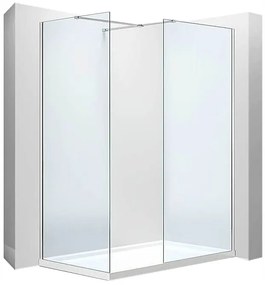 Rea - sprchovÃ½ kout walk-in aero - chrom/transparentnÃ­ - 80x120 cm