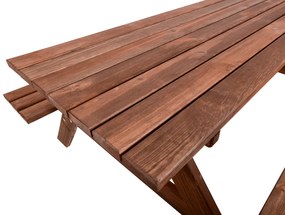 PIKNIK Zahradní set z kvalitního borovicového dřeva 160 - 220 cm, mořený 1600 mm