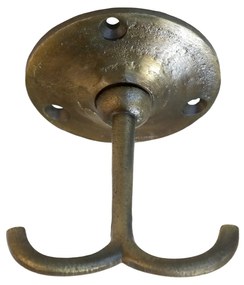 Chic Antique Kovový dvojitý háček Brass, měděná barva, kov