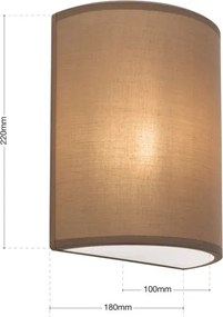 Orion WA2-1351/1Braun Nástěnná lampa UFO hnědá textilie