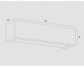 Argon 7168 - Nástěnné svítidlo CASERTA 2xE27/15W/230V 42 cm