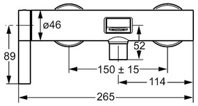 Hansa Vanová nástěnná baterie HANSALOFT 57702103