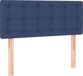 Box spring postel s matrací modrá 90x200 cm textil 3130007