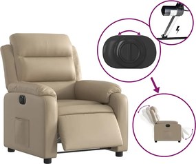 Elektrické polohovací křeslo cappuccino umělá kůže 3205034