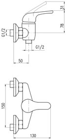 RAV Slezák SA080.5 - Sprchová baterie SAZAVA lesklý chrom