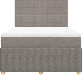 Box spring postel s matrací taupe 140x190 cm textil 3294355