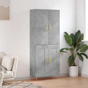 Skříň highboard betonově šedá 69,5x34x180 cm kompozitní dřevo - Default Title