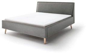 Světle šedá čalouněná dvoulůžková postel 140x200 cm Frieda – Meise Möbel
