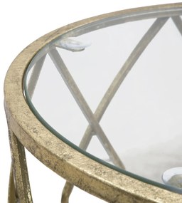 Zlatý odkládací stolek na telefon Mauro Ferretti Turin 35x71 cm