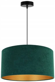 Závěsné svítidlo Mediolan, 1x tmavě zelené/zlaté textilní stínítko, (výběr ze 2 barev konstrukce), (fi 40cm)