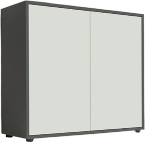 XXXLutz KOMODA, antracitová, bílá, 79/73/33 cm MID.YOU - Široké komody - 001067000506