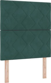 Postel s boxspringem s čelo Tmavě zelená 200 x 80 cm samet 3344543