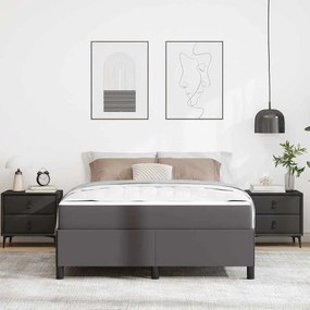 Rám postele s matrací Šedá 160 x 200 cm textil 3399012