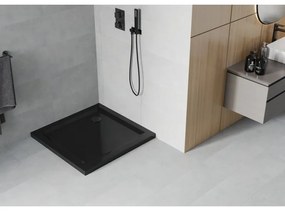 Sprchová vanička s černým sifonem 90 x 90 cm černá