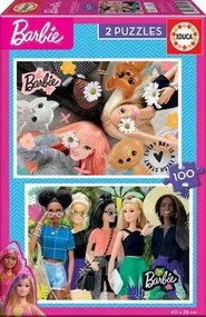 EDUCA Puzzle Barbie / 2x100 dílků / od 6 let