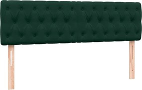 Box spring postel s matrací tmavě zelená 160x220 cm samet 3316554