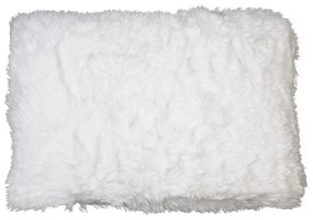 Bílý chlupatý polštář White - 40*60*15cm