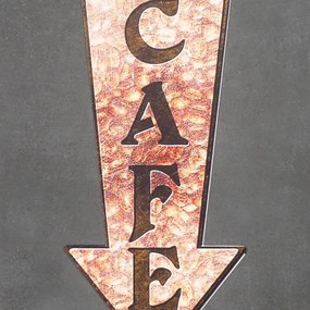 Kovová cedule Cafe