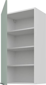 ARIA sb | horní skříňka 50 G-90 1F policová | 50 cm | VYSOKÁ | ANTI FINGERPRINT povrch | bílá/aquamarine