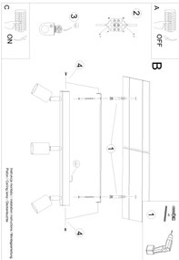 Sollux SL.1293 - Bodové svítidlo VERDO 3xGU10/10W/230V černá